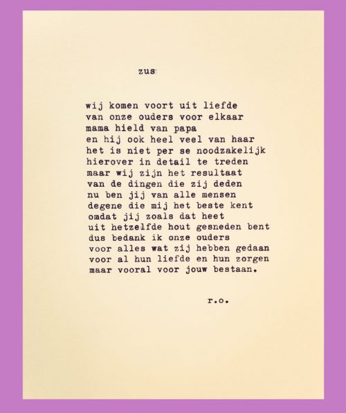 Uitgetypt gedicht - Probeer | René Oskam